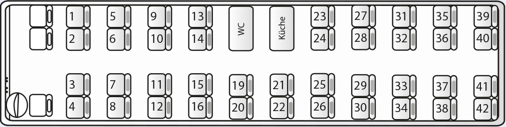 Reisebusse – Sitzpläne | Reisebüro Josef Klemm GmbH & Co. KG.